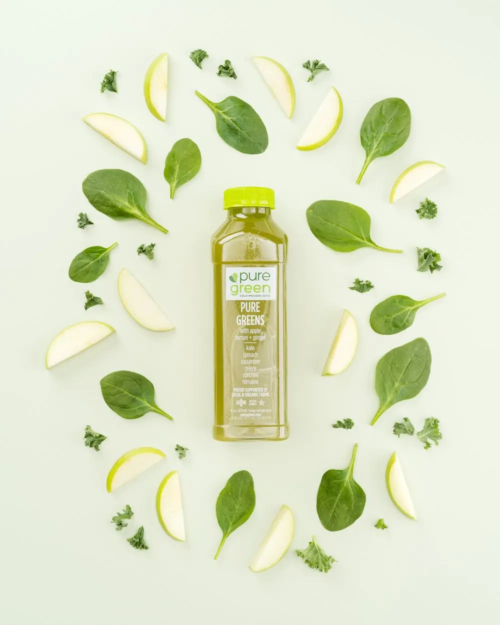 Pure Greens With ALG Cold Pressed Juice | Pure Green